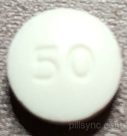 WHITE ROUND 50 - quetiapine 50 MG Oral Tablet Pill Images