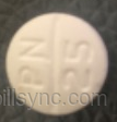 round white PN 25 - Panafcort prednisone Pill Images
