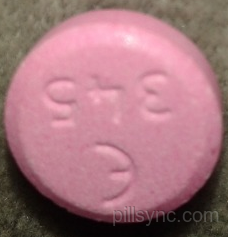 ROUND PINK E 345 - dextroamphetamine saccharate amphetamine aspartate ...